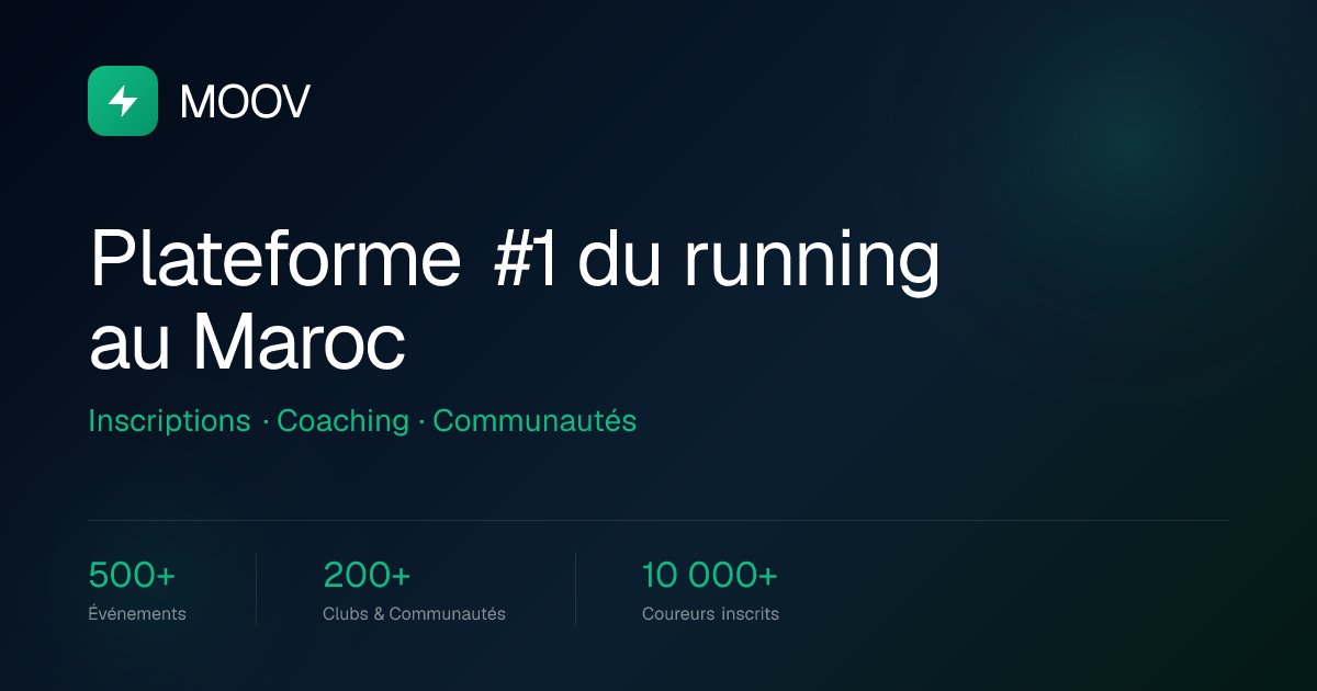 Événements de Running & Trail au Maroc | MOOV